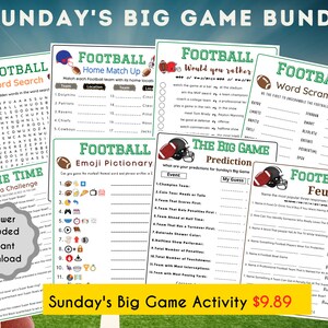 Football Emoji Pictionary Game: Superbowl Party (PDF) - Etsy