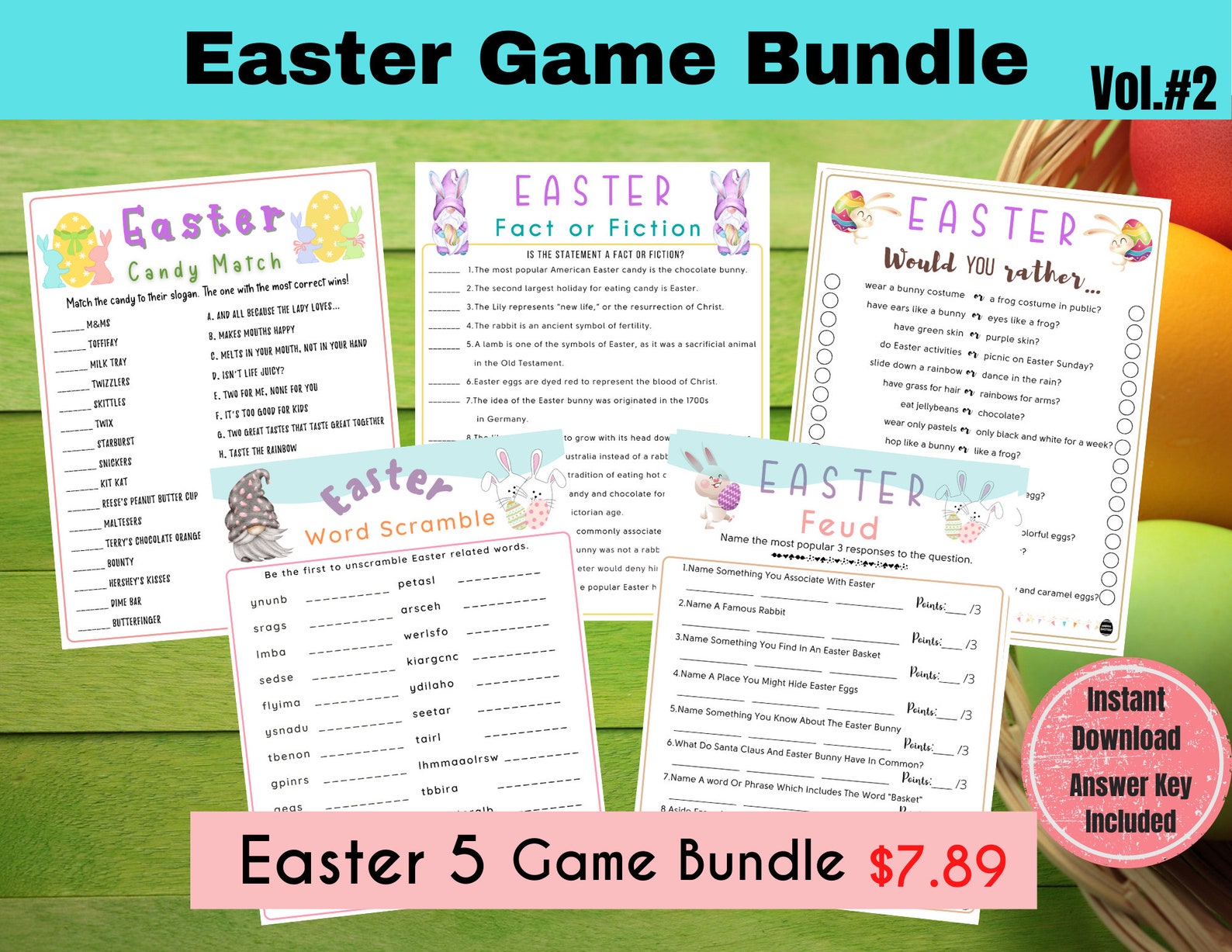 Easter Emoji Pictionary Game: Printable Easter Activity (PDF) - Etsy