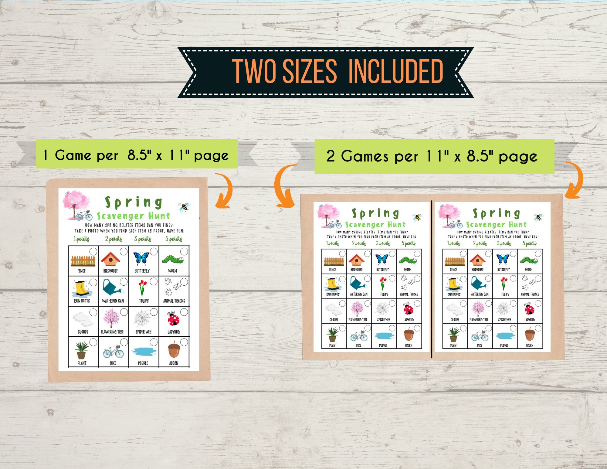 Spring Scavenger Hunt Printable Game Fun Spring Party Game Spring ...