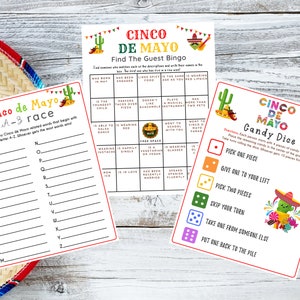 12 Cinco De Mayo Games Bundle L Fun Printable Games Mexican Fiesta ...