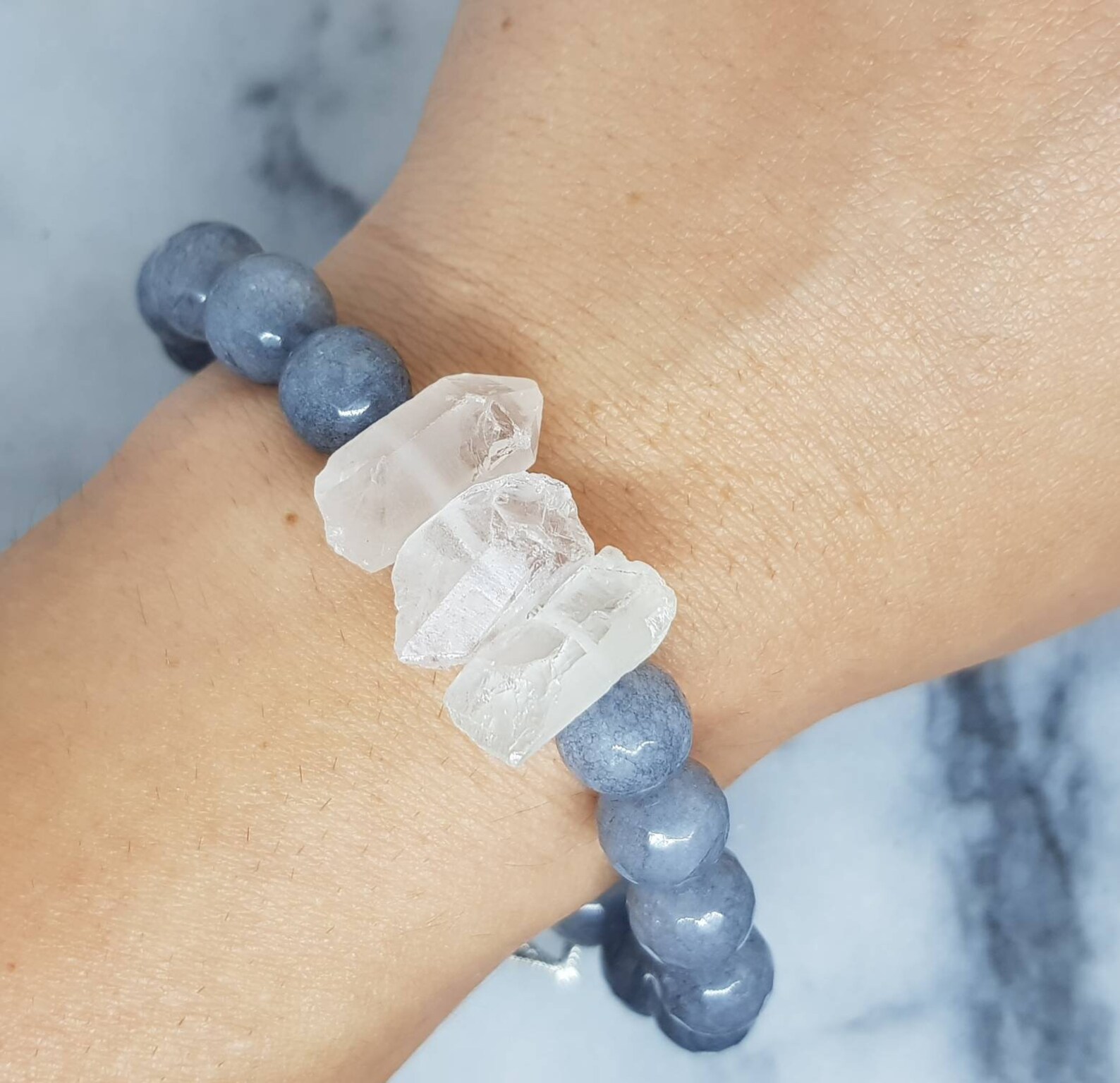 Raw gems bracelets jade agate ore quartz chunks | Etsy