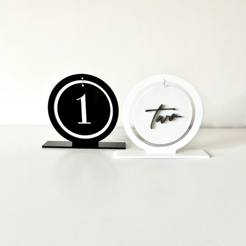 Circle Table Numbers - Etsy