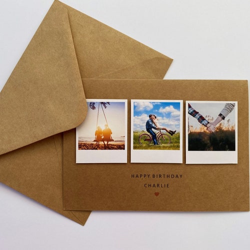 Happy Birthday Personalised Photo Card - Etsy