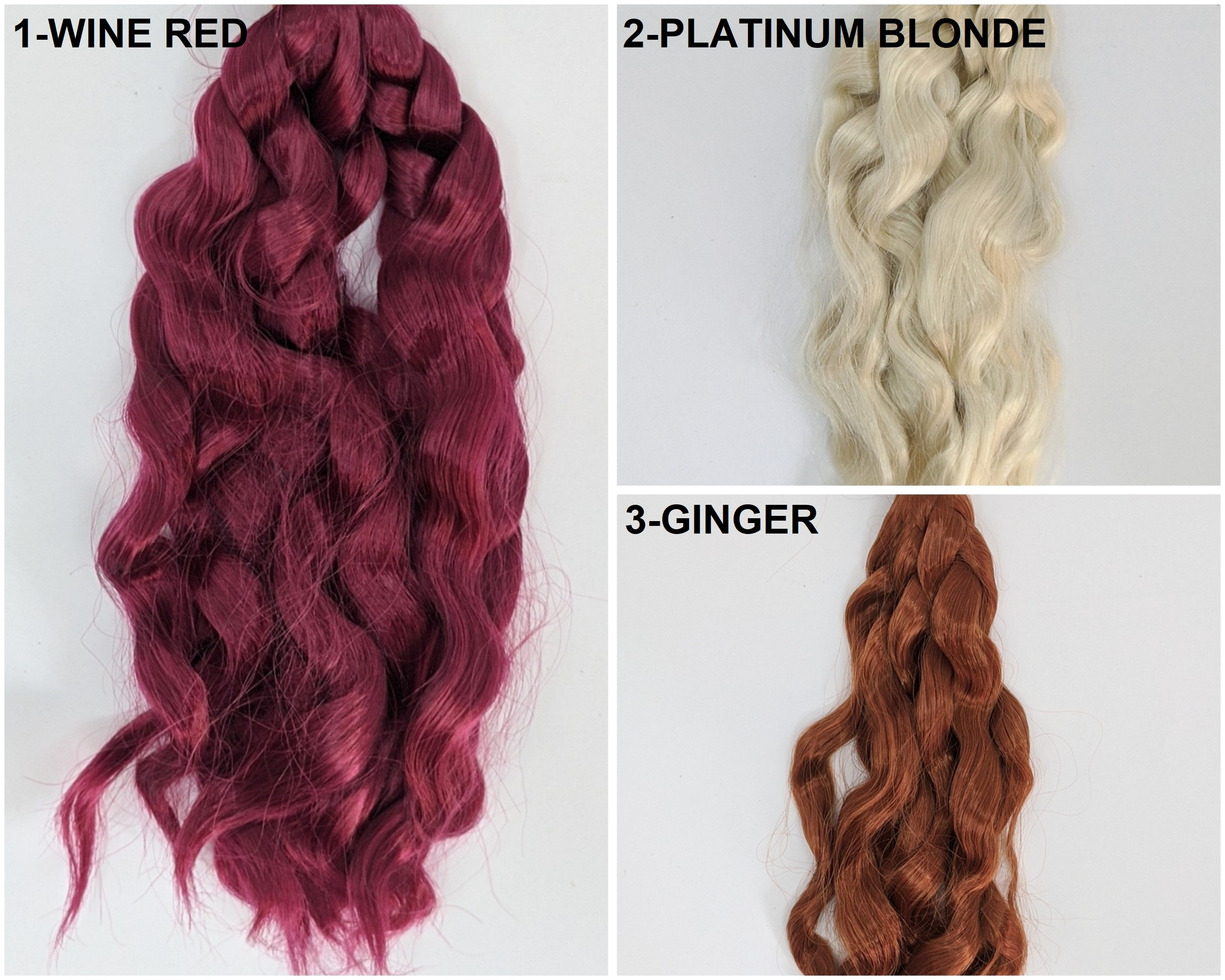 DOLL WIG Multiple Sizes and Colors Fnfdollstudio Style - Etsy