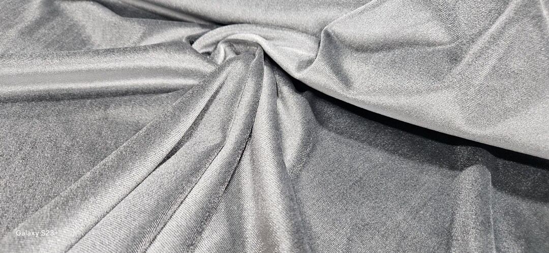 Light Gray Silk Velvet Fabric – Luxury Stretch Velvet by the Meter for ...