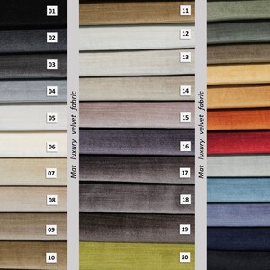 Luxury Matte Velvet Fabric, 32 Colors, by the Yard, Fabric per Yard ...
