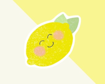 Happy Cutie Studio Happy Lemon Large Sticker/kawaii/cute - Etsy