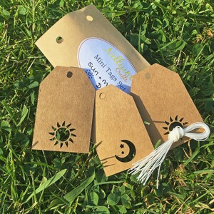 Sun and Moon Mini Gift Tags (12 Tag Set) - Etsy UK
