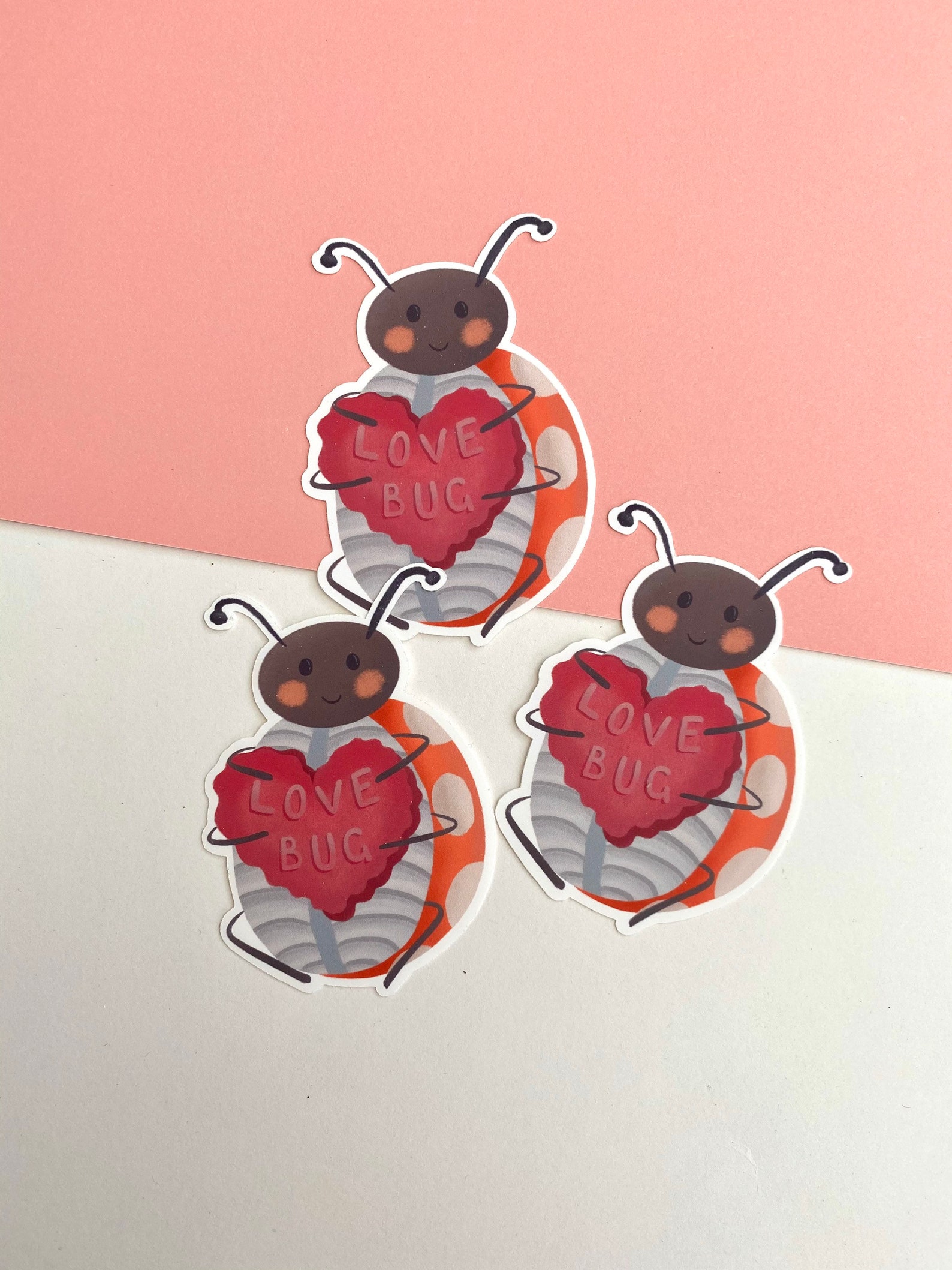 Love Bug Sticker Cute Ladybug Ladybird Love Bug Matte Vinyl - Etsy