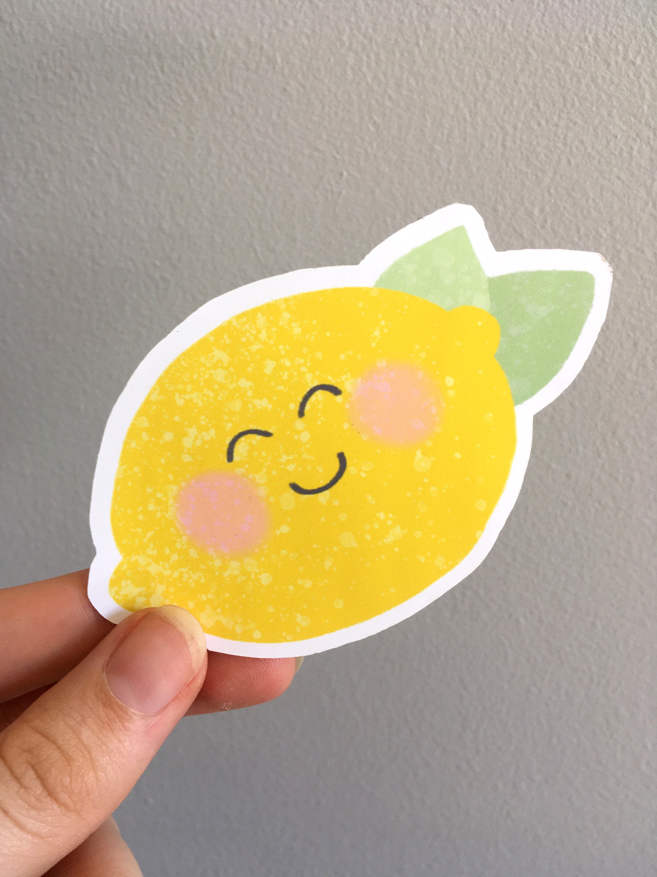 Happy Lemon Cute Kawaii Vinyl Sticker - Etsy Canada