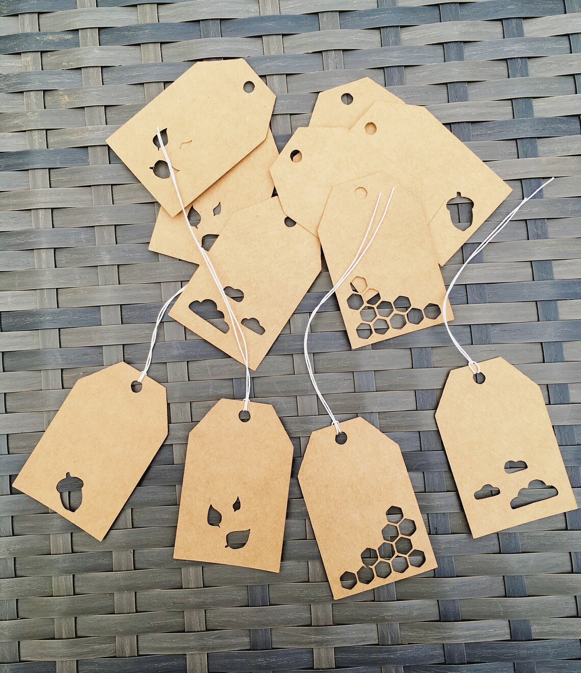 Nature Themed Mini Gift Tags 12 Tag Set | Etsy