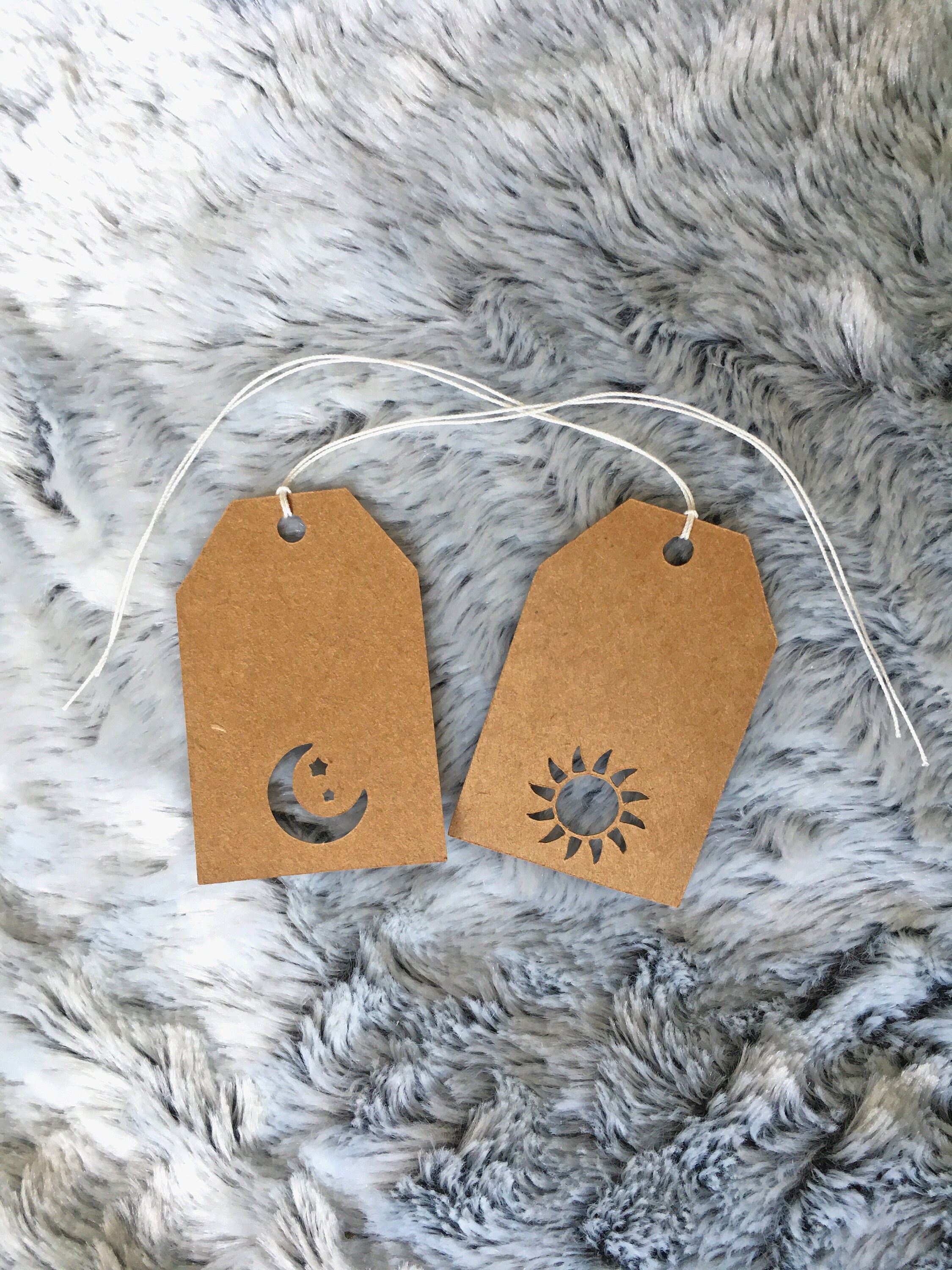 Sun and Moon Mini Gift Tags 12 Tag Set - Etsy UK
