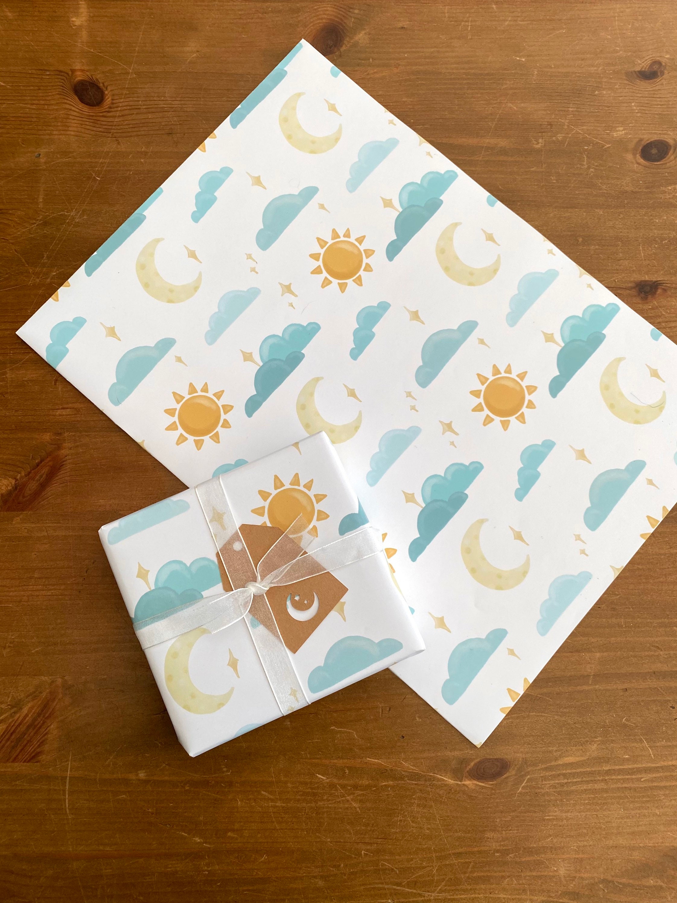 Sun and Moon Wrapping Paper Luxury High Quality Gift - Etsy