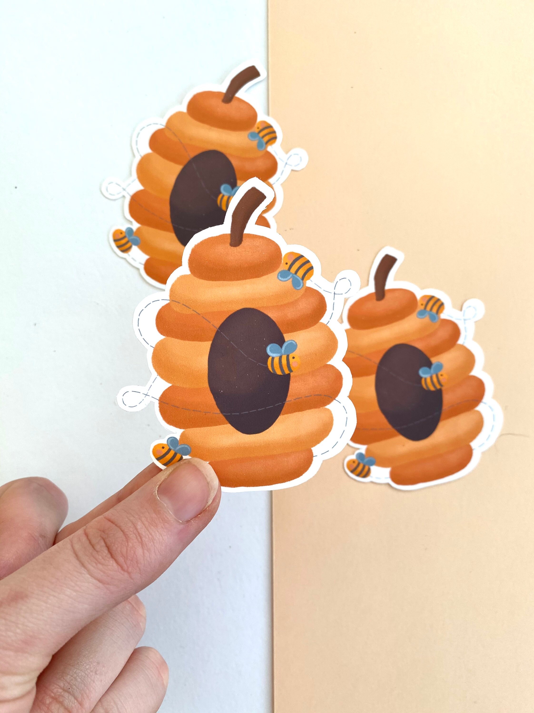 Busy Bee Hive Sticker Cute Buzzing Bees Hive Matte Vinyl | Etsy
