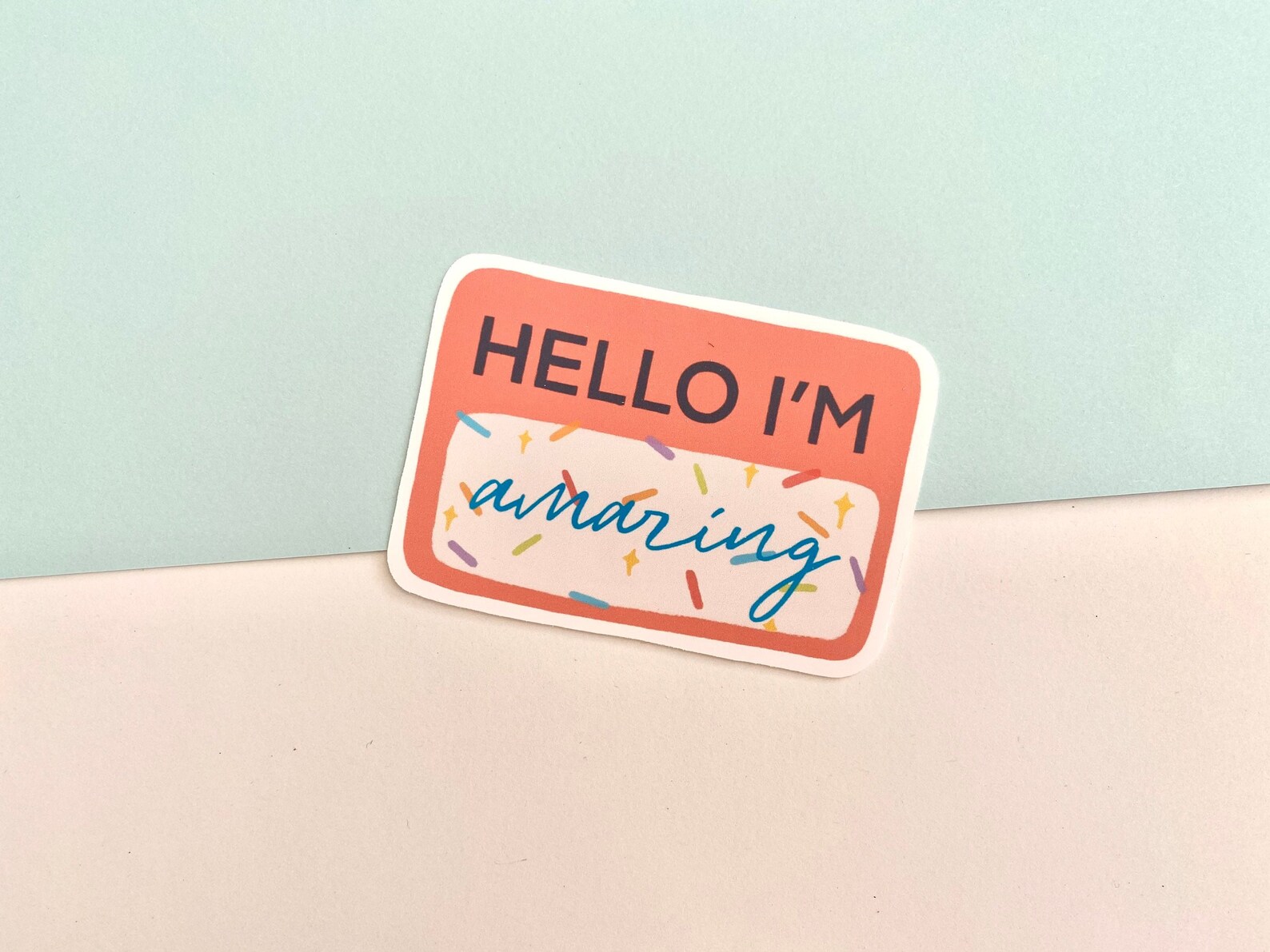 Hello Im Amazing Sticker Matte Vinyl Self Love Affirmation - Etsy