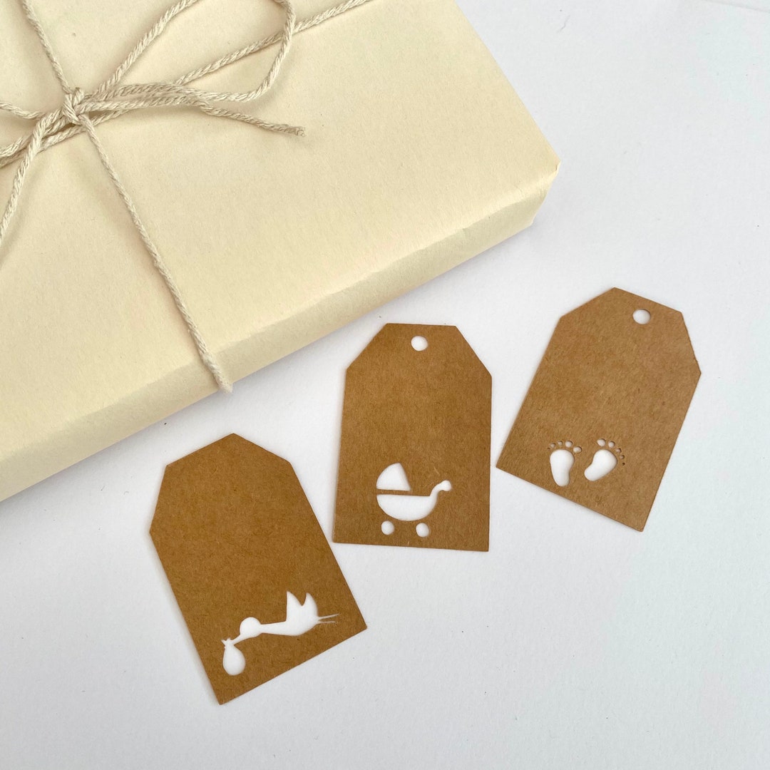 New Baby Themed Mini Gift Tags- Baby Shower (12 Tag Set) - Etsy