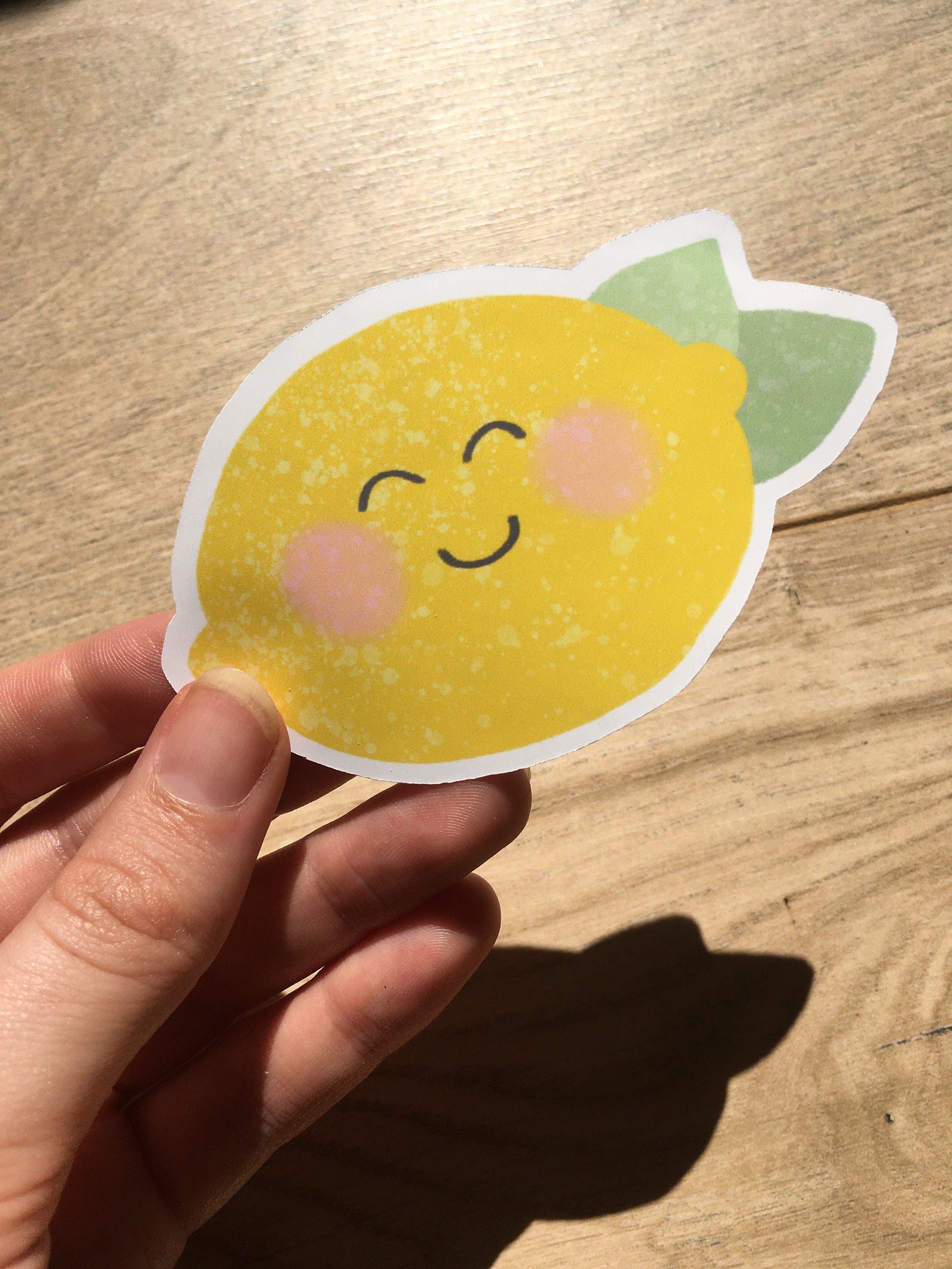 Happy Lemon Cute Kawaii Vinyl Sticker - Etsy Canada