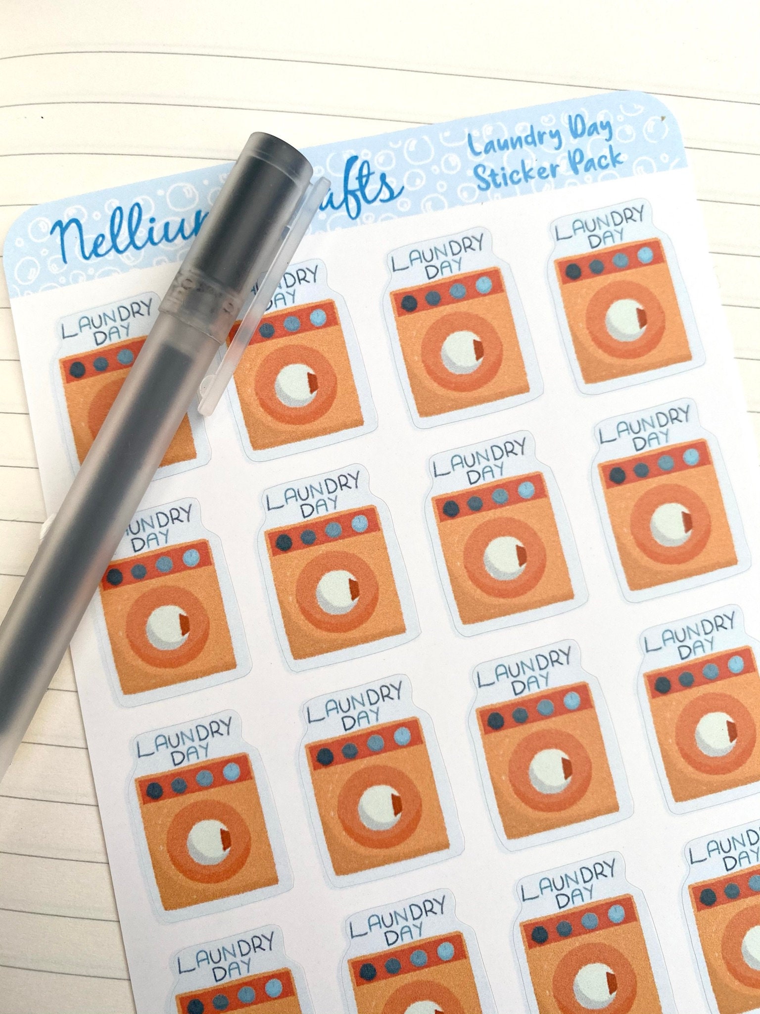 Laundry Day Tracker Planner Journal Stickers Waterproof - Etsy UK