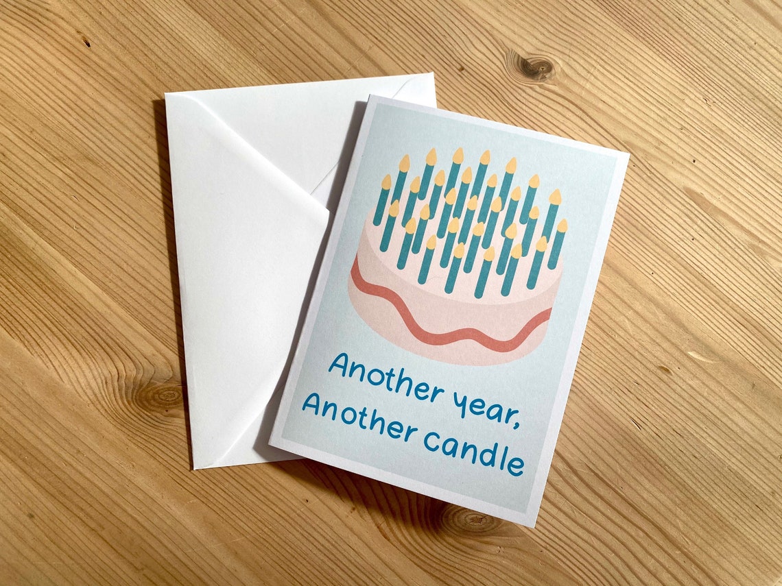 Another Year Another Candle Funny Birthday Greetings Card - Etsy