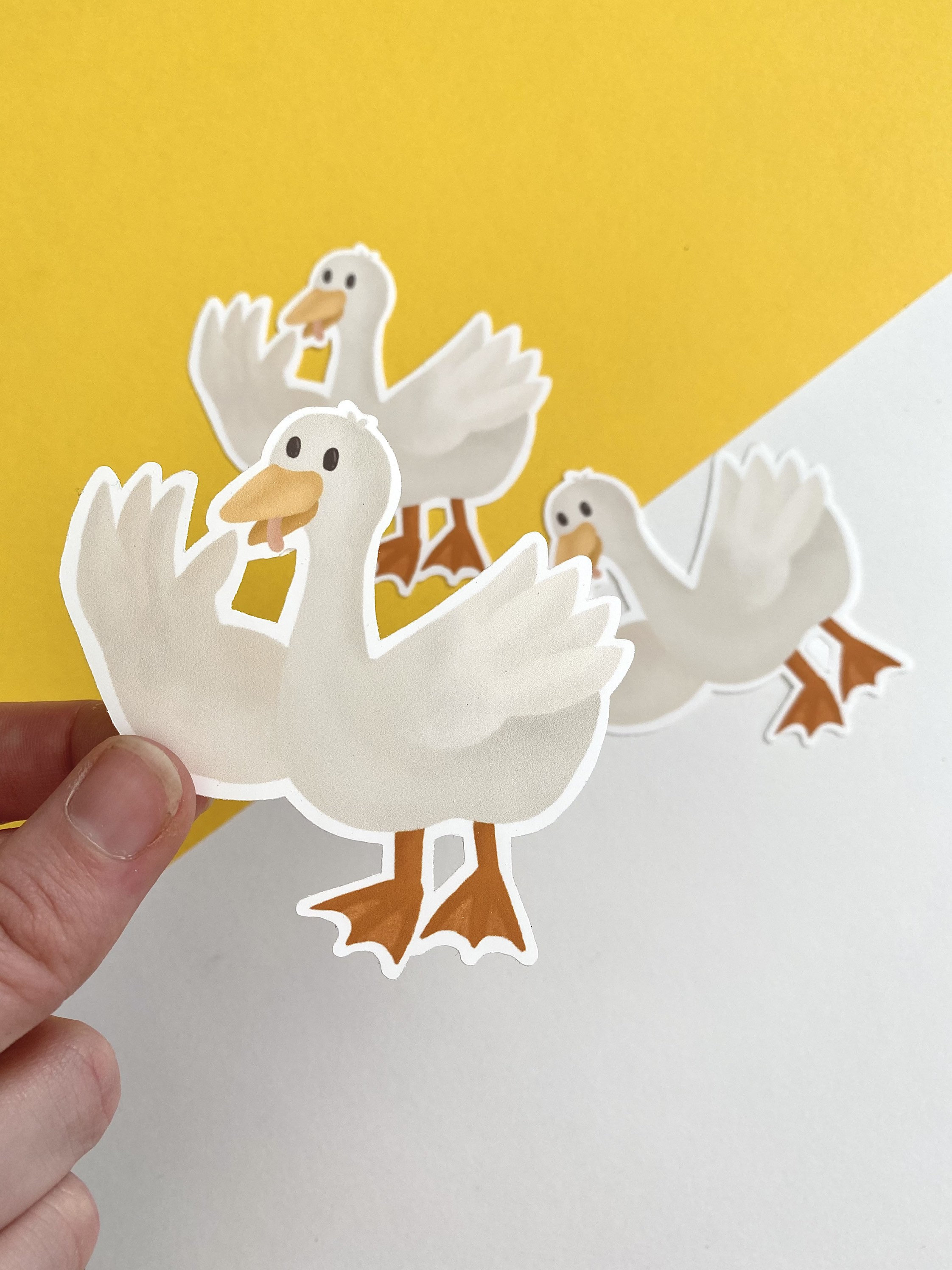 Silly Goose Sticker Cute Naughty Goose Bird Matte Vinyl - Etsy