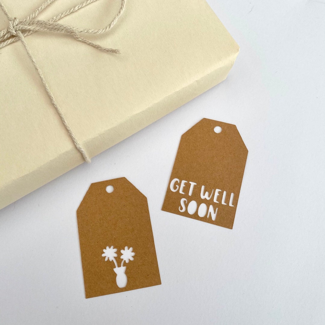 Get Well Soon Mini Gift Tag Sets (12 Tag Set) - Etsy