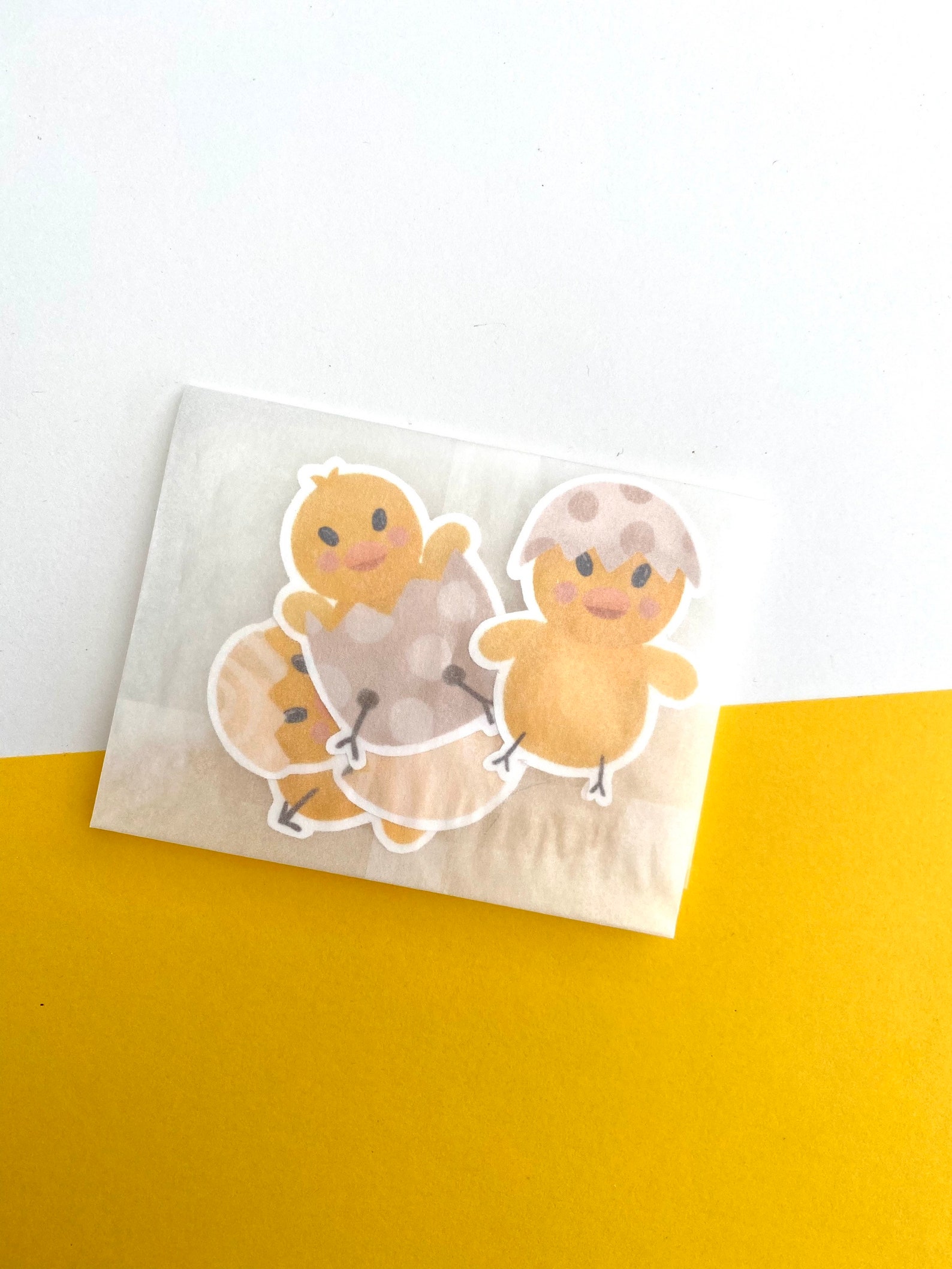 Little Chicky Sticker Set 4 Chicken Easter Chicks Cute Matte Vinyl ...