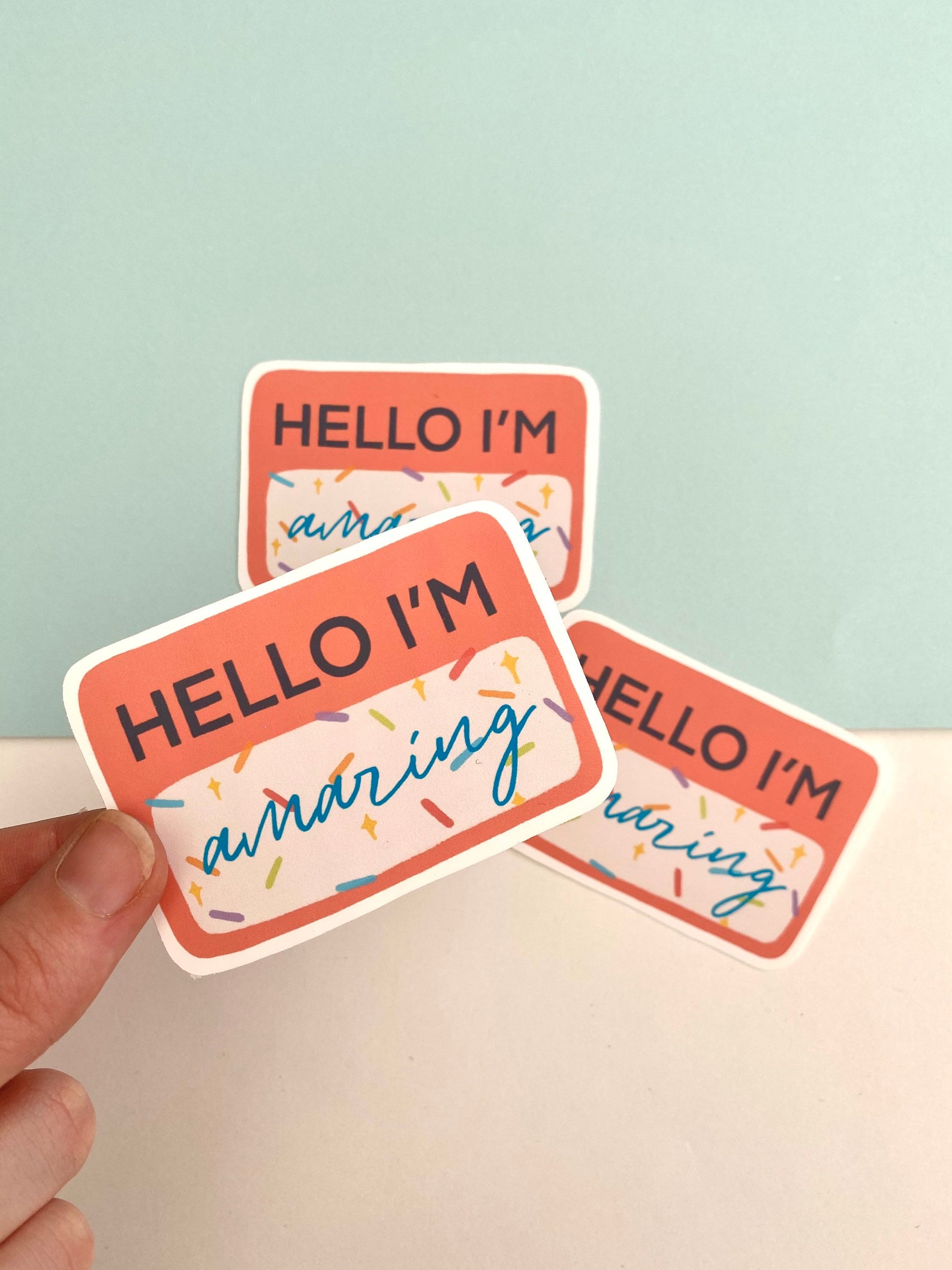 Hello Im Amazing Sticker Matte Vinyl Self Love Affirmation - Etsy