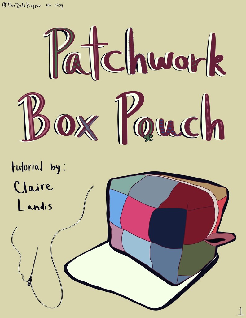 Digital Download Patchwork Box Pouch Sewing Tutorial - Etsy