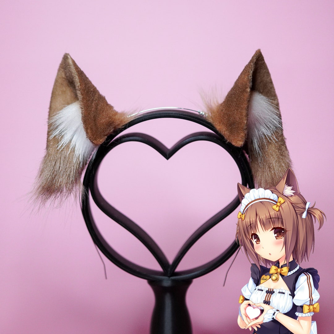 Nekopara Azuki Inspired Cosplay Cat Ears in Brown - Etsy