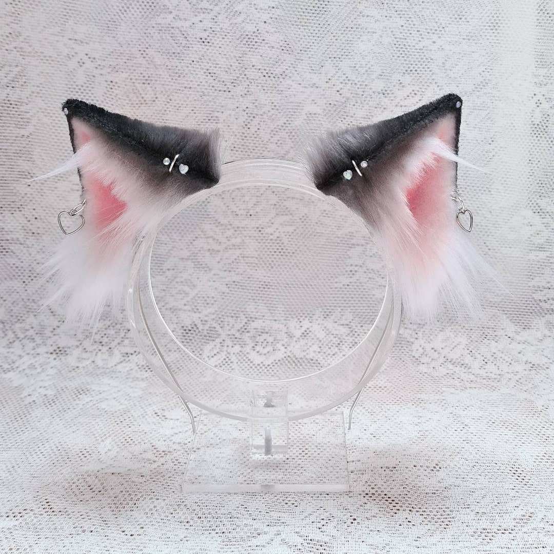 Cat Ears in Gray With Charms for Cosplay - Etsy