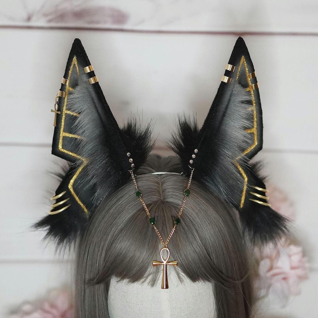Black Anubis Goddess Inspired Ears - Etsy