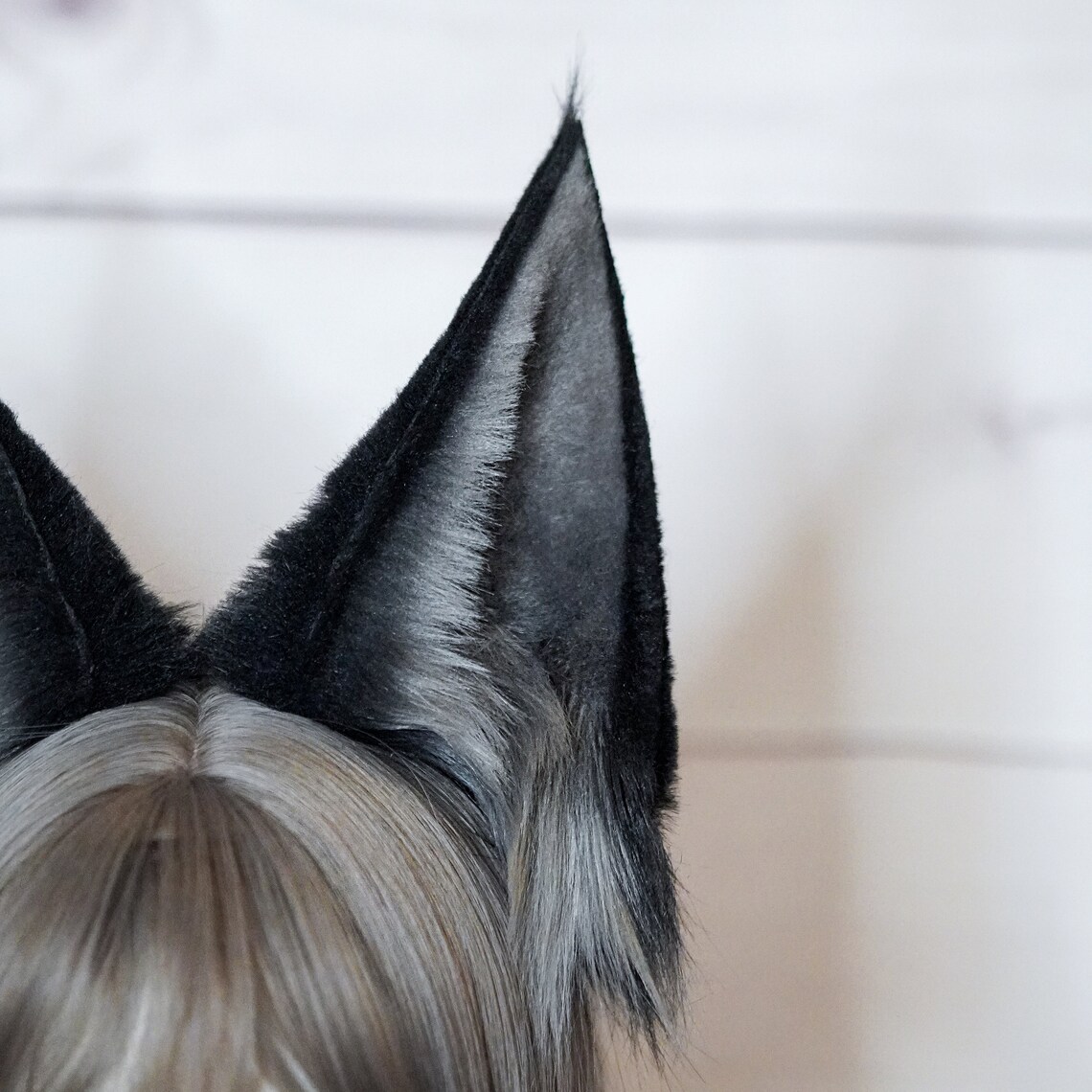 ZZZ Zenless Zone Zero Hoshimi Miyabi Cosplay Ears - Black Gray Fox Ears ...