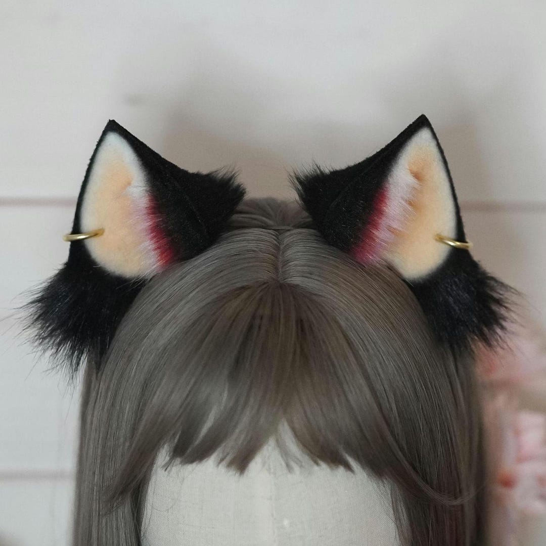 Shadow Black Fox Ears for Cosplay - Etsy