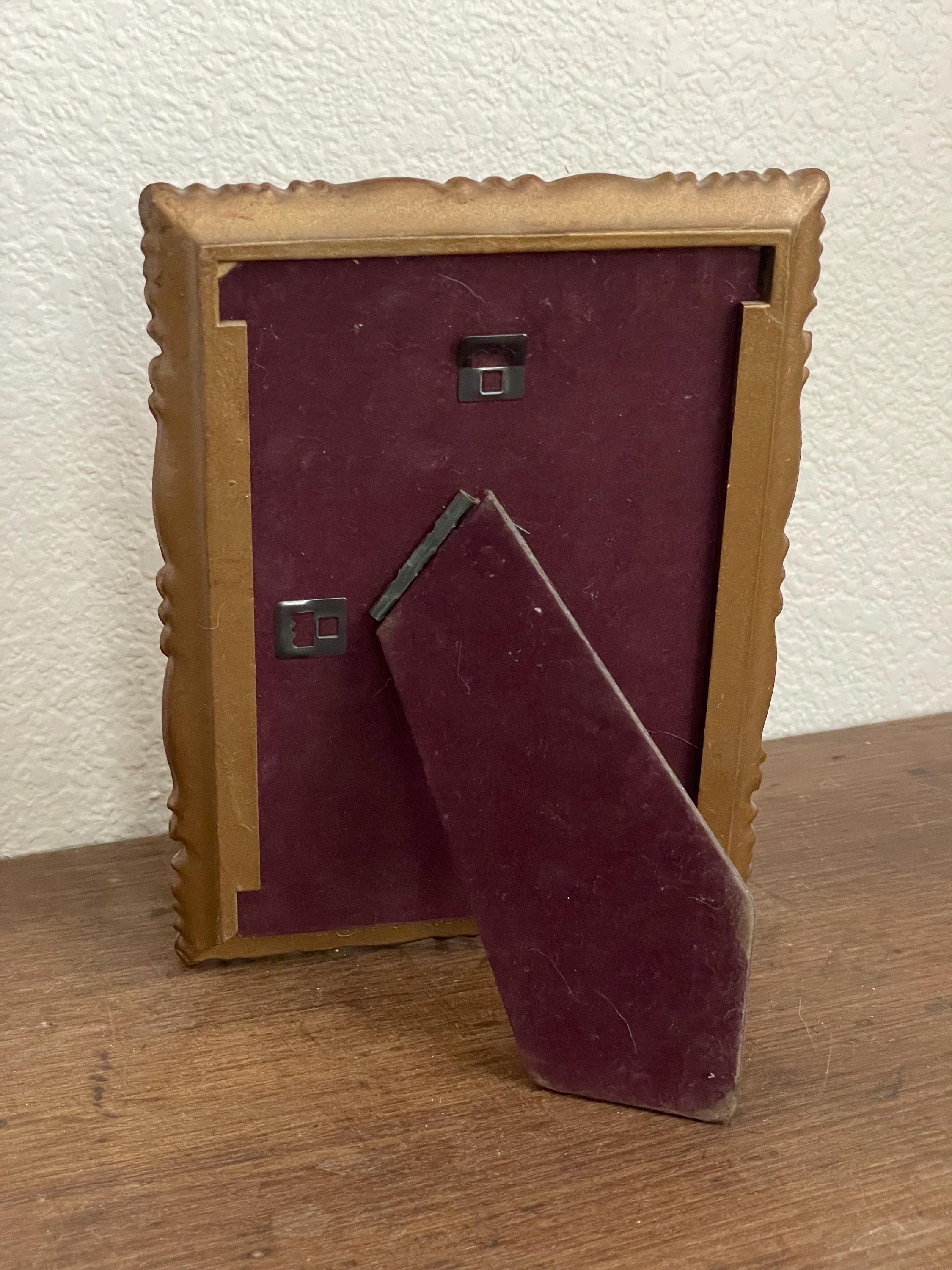 Vintage 1970s Gold Ornate Picture Frame With Purple Velvet Back 5x7 ...