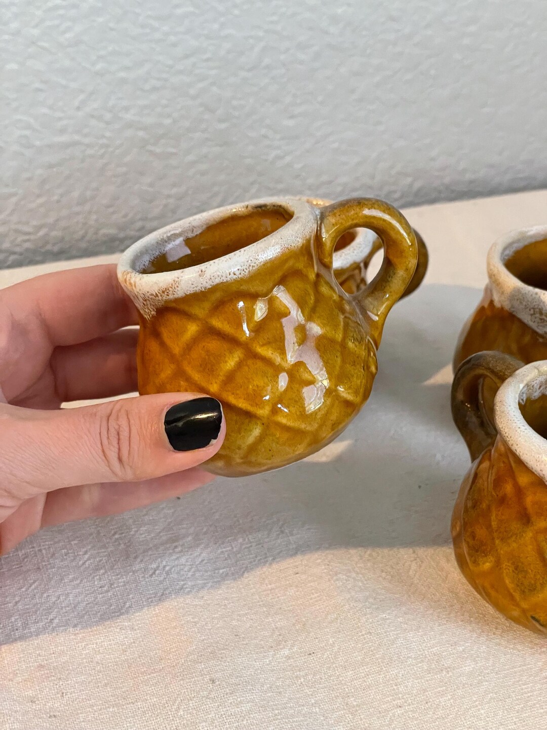 Vintage Tiki Pineapple Brandy Shot Glasses Set of Four - Etsy