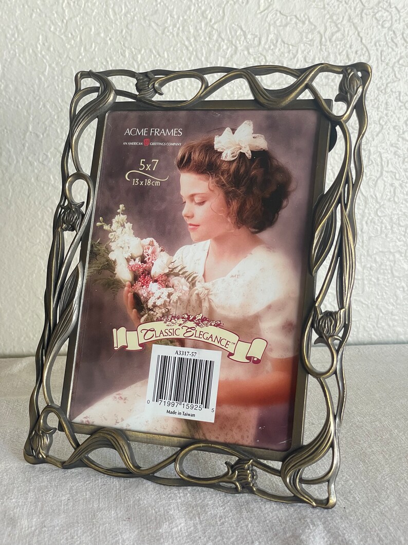 Vintage Gold Art Nouveau Tulip Frame 5x7 Photo - Etsy