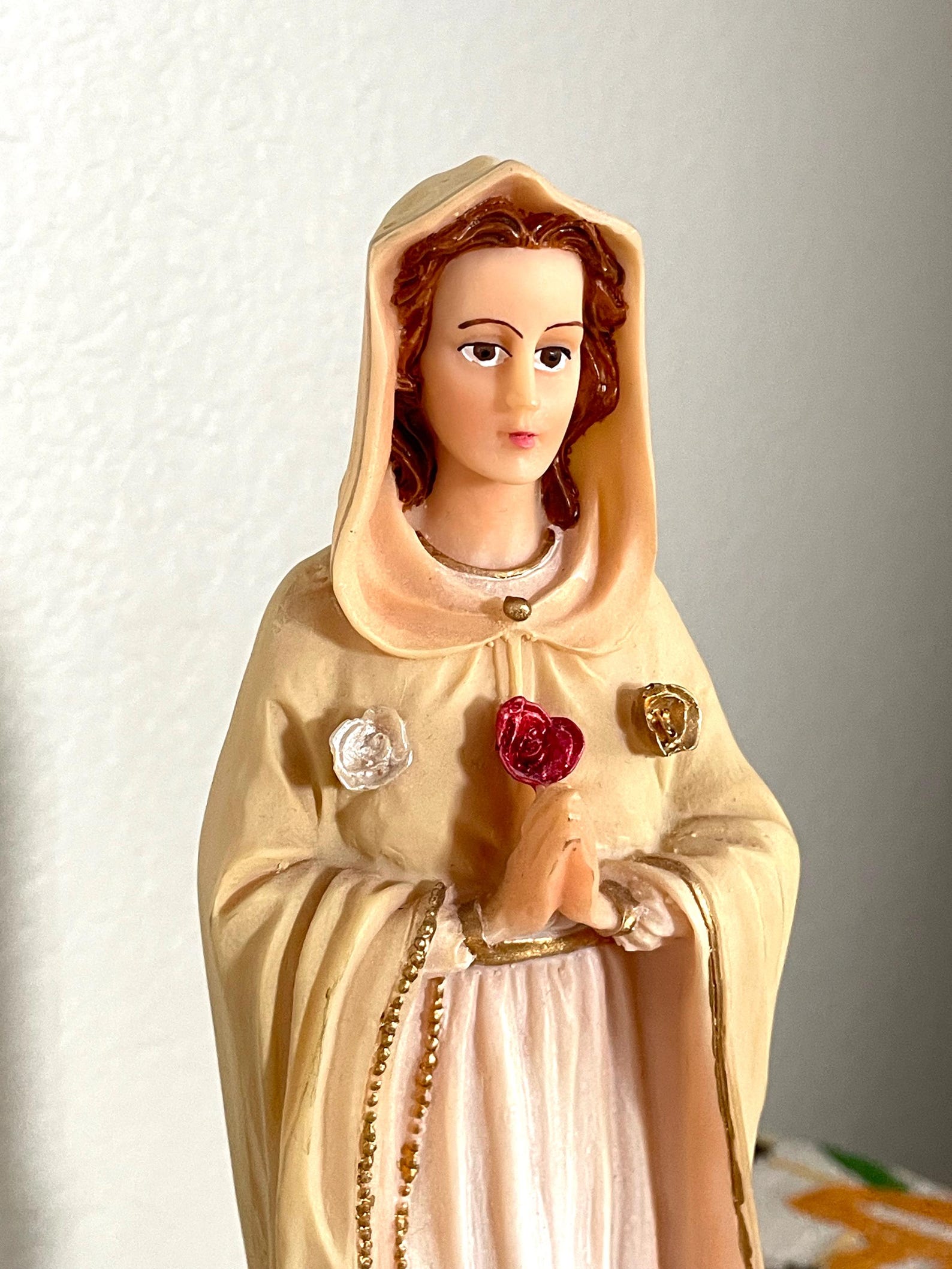 Vintage Statue Maria Rosa Mystica Montichiari 3 Rosas Italy, Religious ...