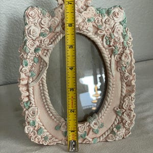 Vintage 1980s Coquette Pink Oval Ceramic Picture Frame 3.5x5 - Etsy