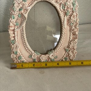 Vintage 1980s Coquette Pink Oval Ceramic Picture Frame 3.5x5 - Etsy