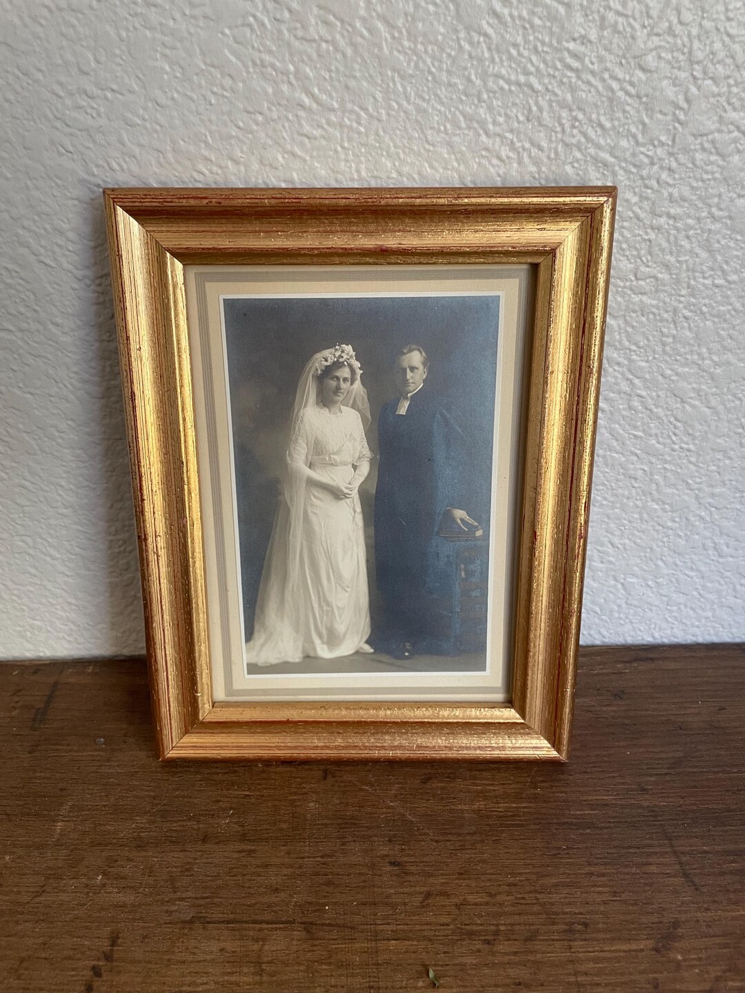 Antique Framed Victorian Couple Wedding Portrait, Gold Frame 6.5x8.5 ...