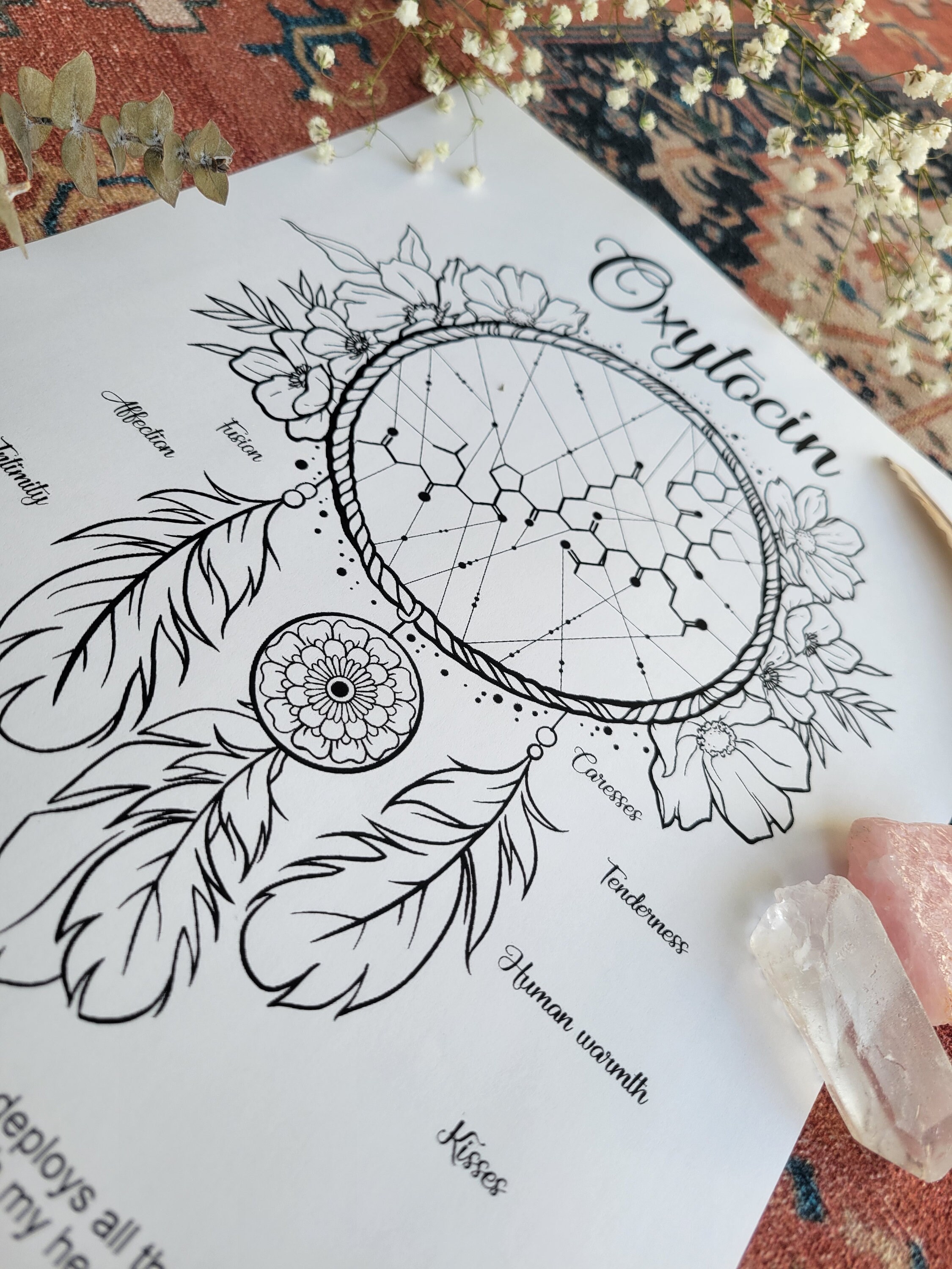Maternity and Birth Coloring Page Oxytocin - Etsy