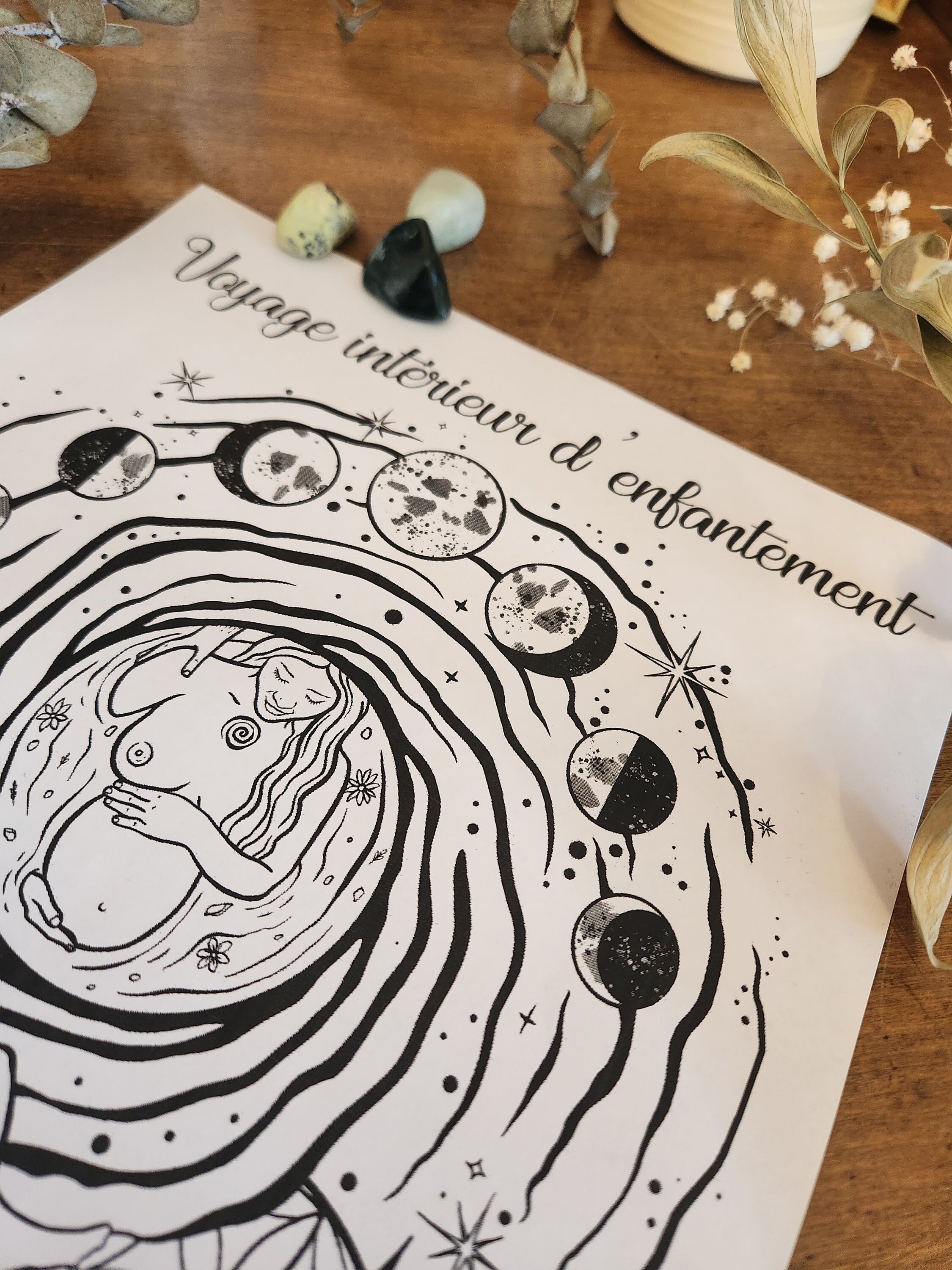 Maternity and Birth Coloring Page Inner Journey of Childbirth - Etsy
