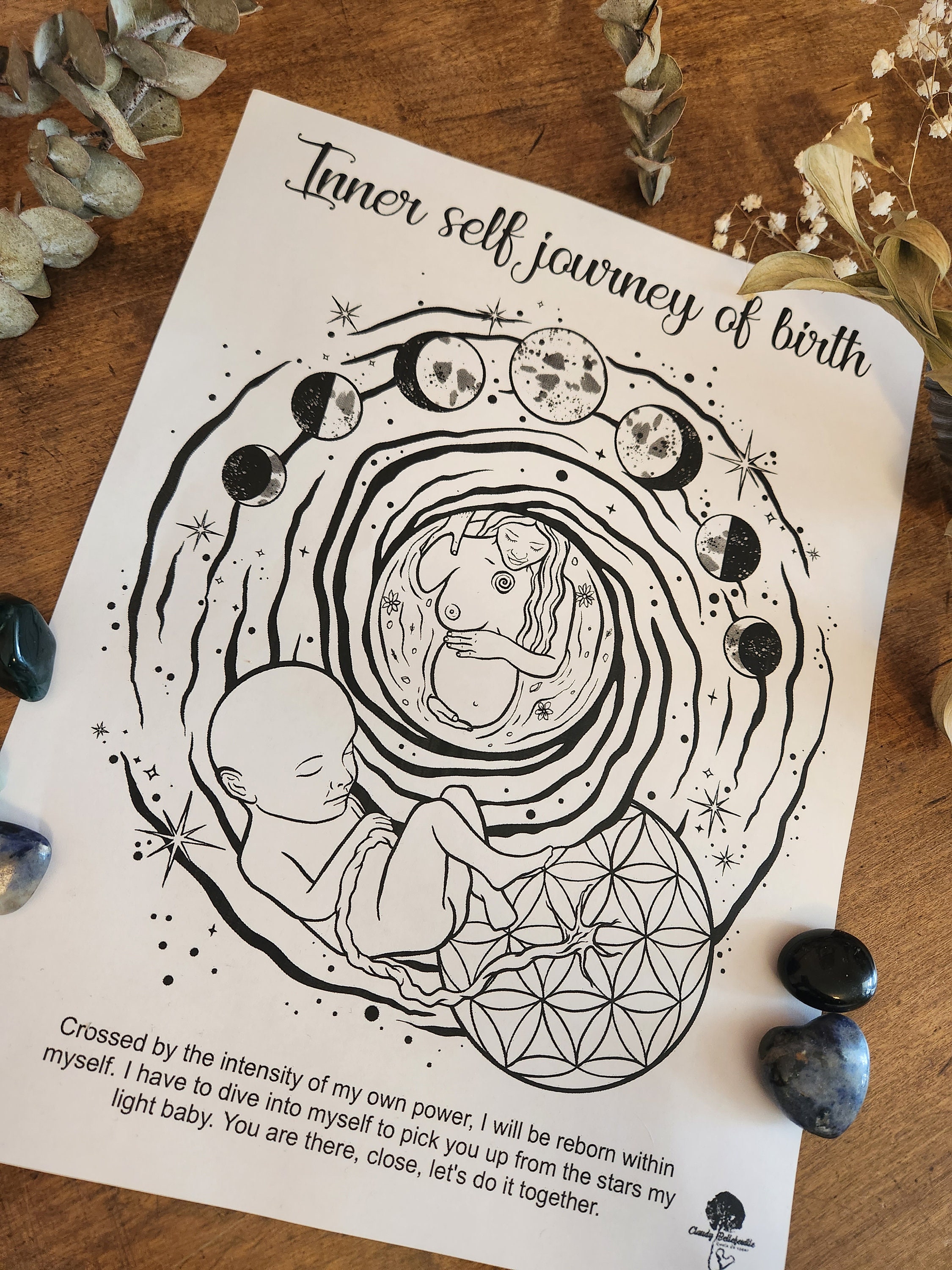 Maternity and Birth Coloring Page Inner Self Journey of Birth - Etsy ...