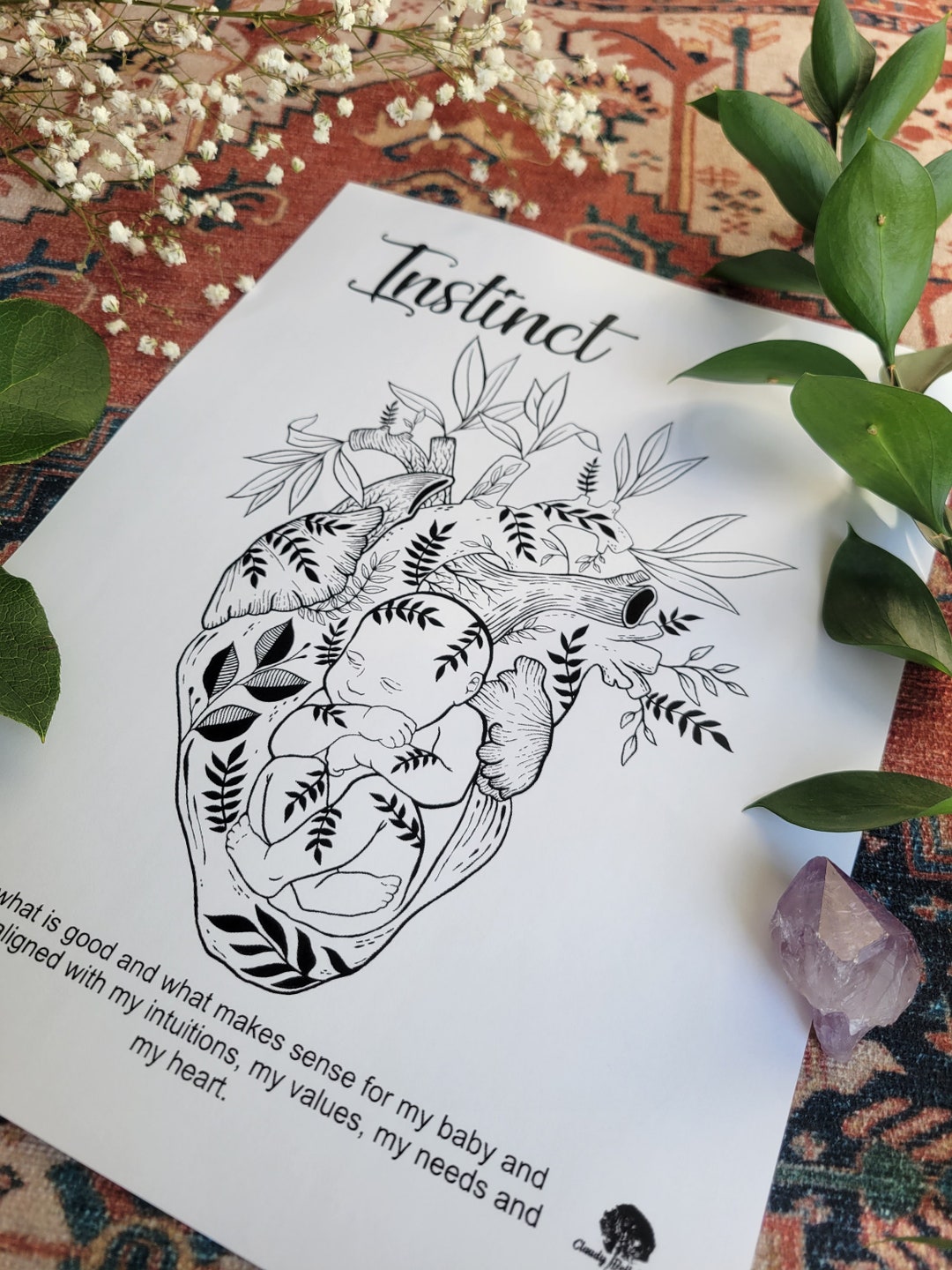 Maternity and Birth Coloring Page Instinct - Etsy