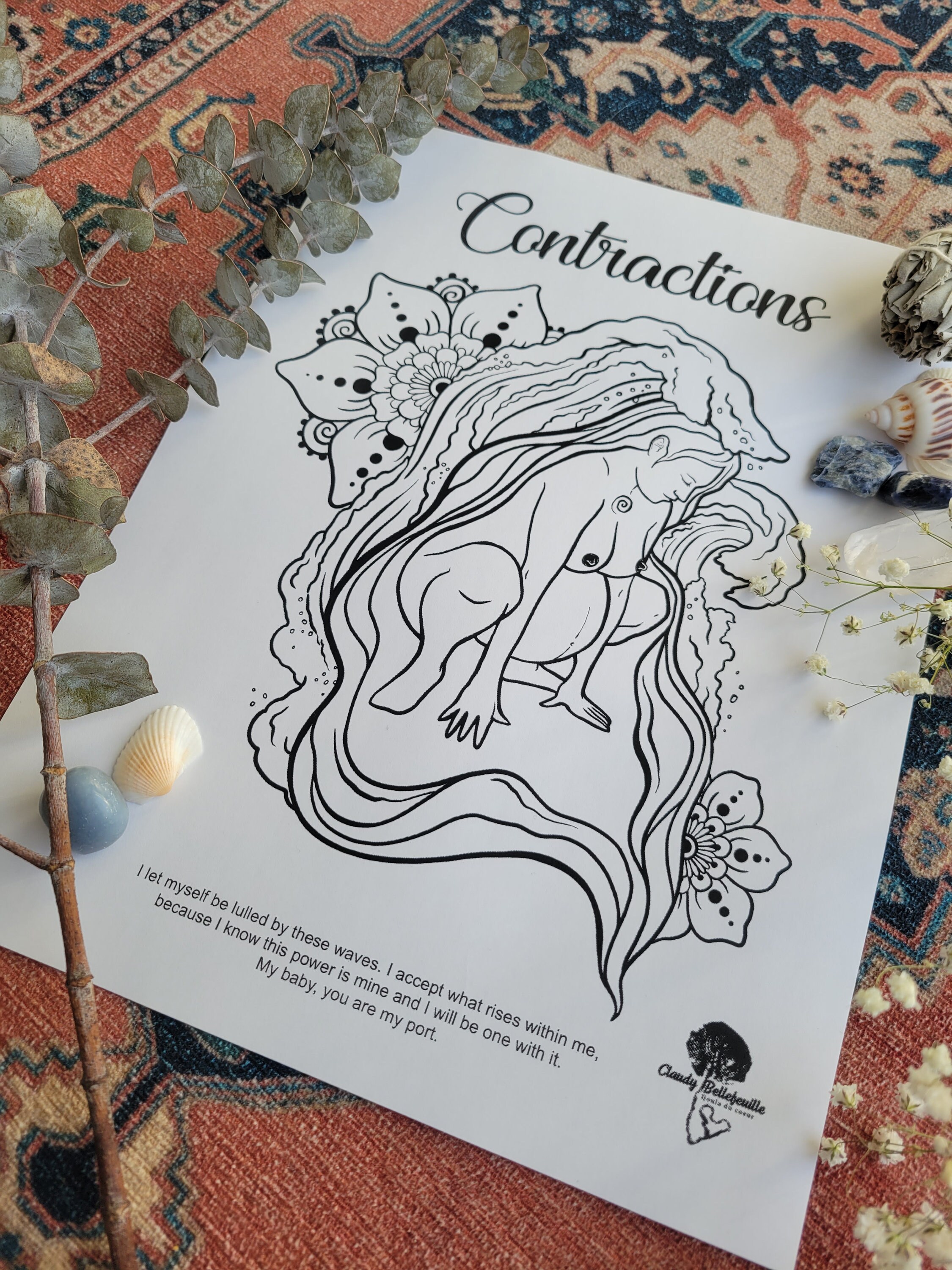Maternity and Birth Coloring Page Contractions - Etsy