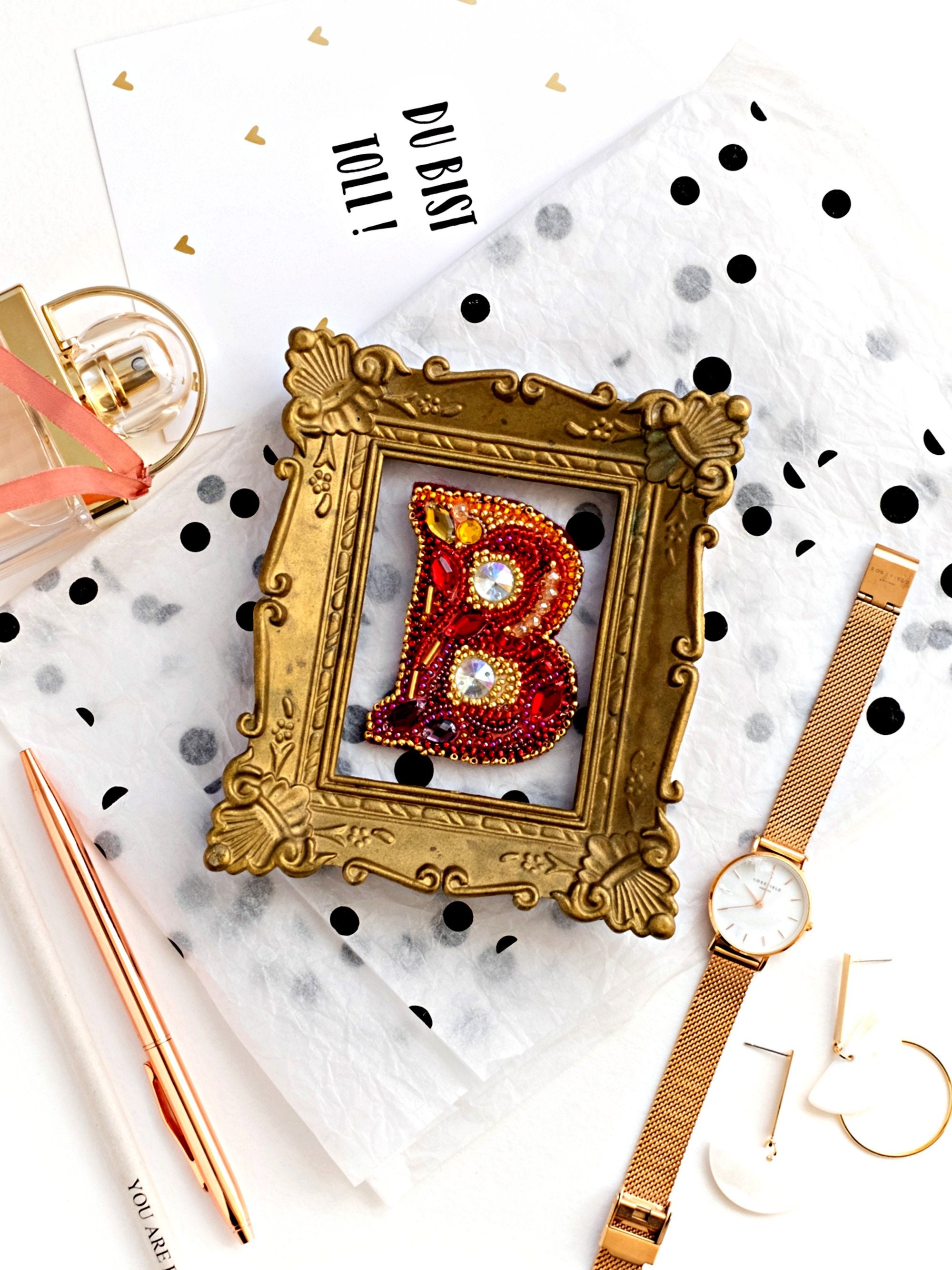 Letter brooch kit 6 designs Brooch making kit Handmade | Etsy