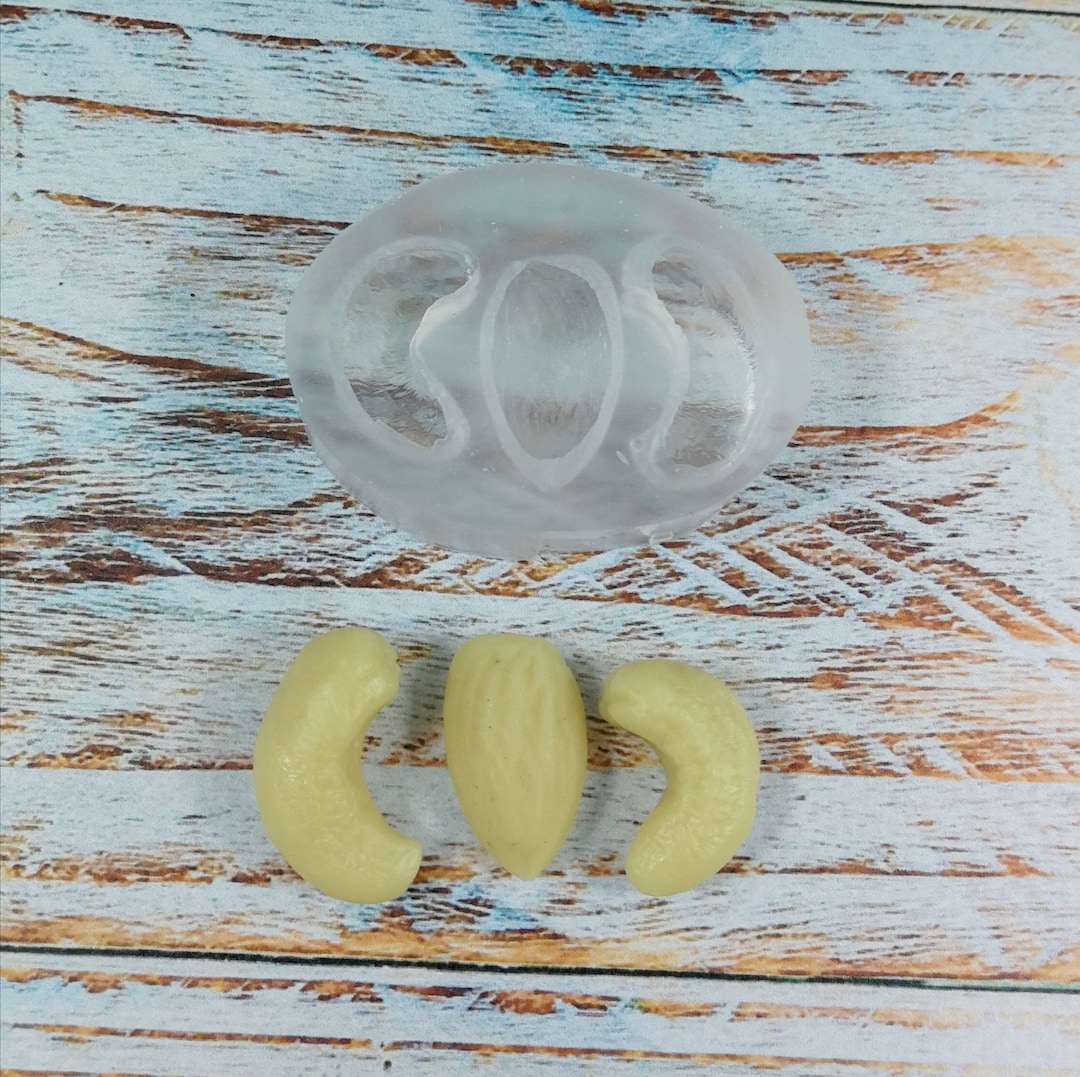 Nuts Walnut Cashew Almond Silicone Mold for Polymer Clay, Resin, and ...