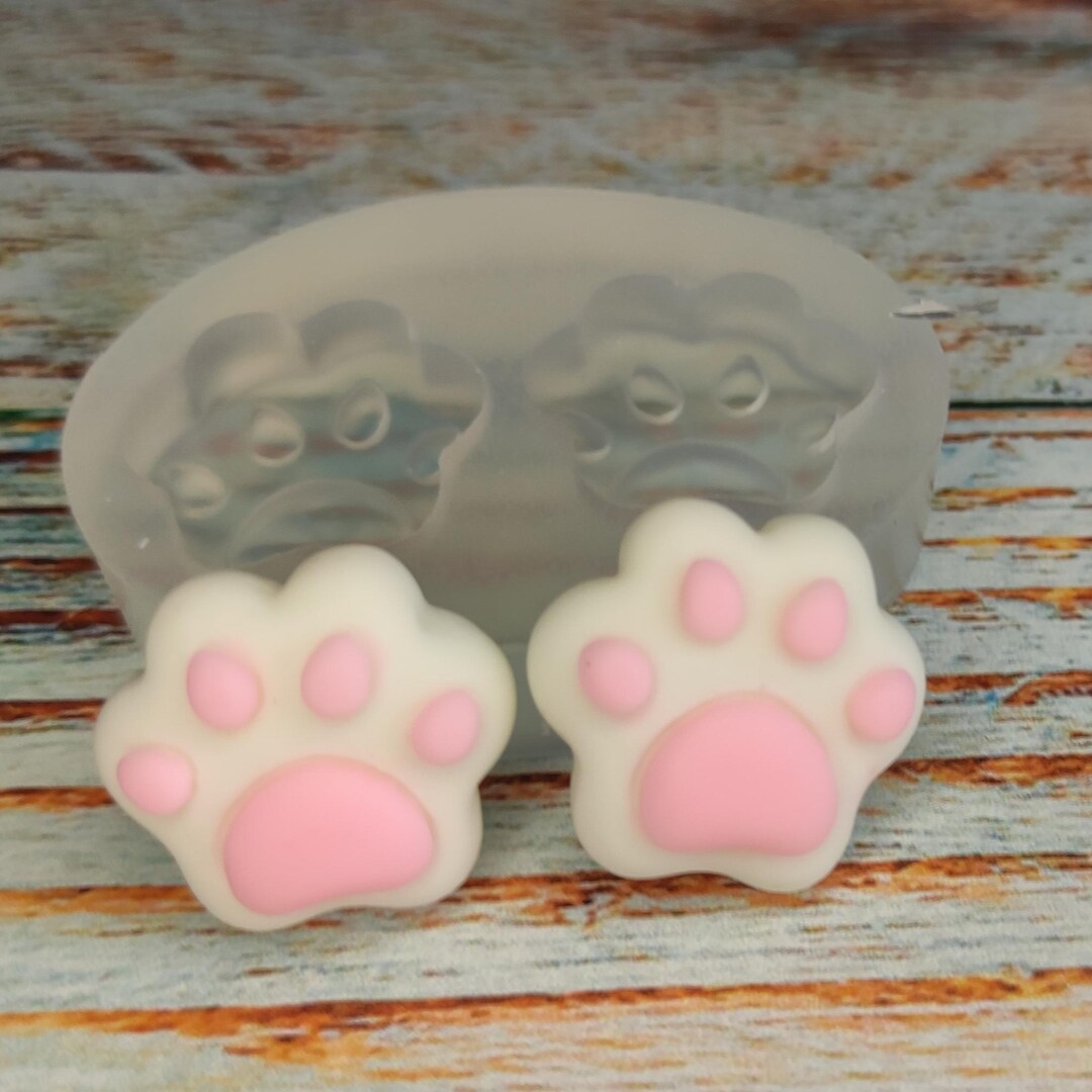 Dog Cat Paw Mold Set Stud Earring DIY UV Resin, Epoxy, Polymer Clay ...