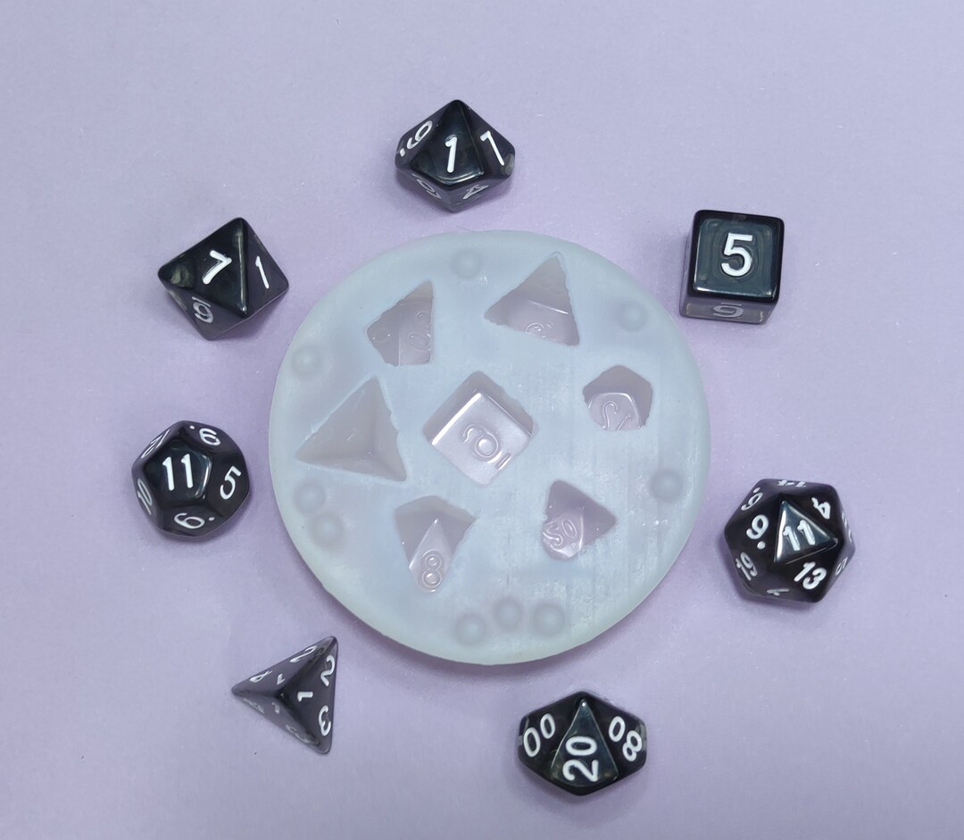 Dice Dnd Silicone Handmade Mold Set Epoxy Resin Polymerclay Soap Food ...