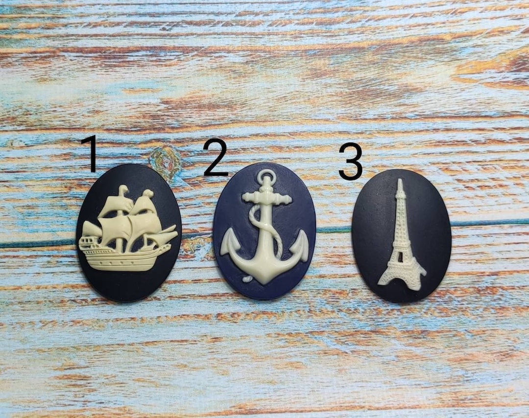 Cameo Silicone Mold Ship Anchor Eiffel Tower Pendant Mold Sugarcraft ...